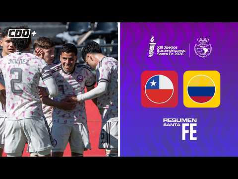 ⚽️Resumen Santa Fe: Colombia vs Chile - Fase Grupos Fútbol Varones Juegos Suramericanos 2026