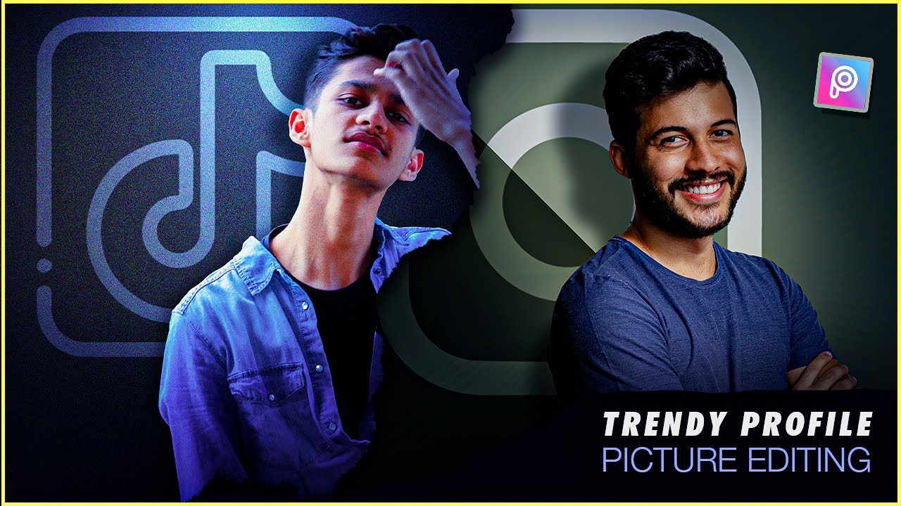 Trendy stylish social media profile picture edit with - PICSART I - YouTube