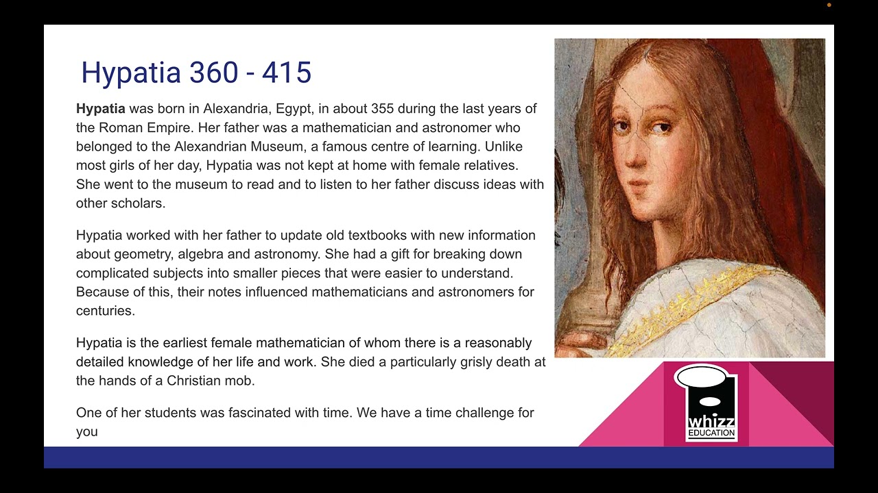 Mathematics And Astronomy Hypatia