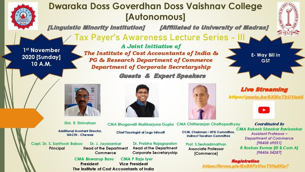 Taxpayer's Awareness Lecture Series - III - YouTube