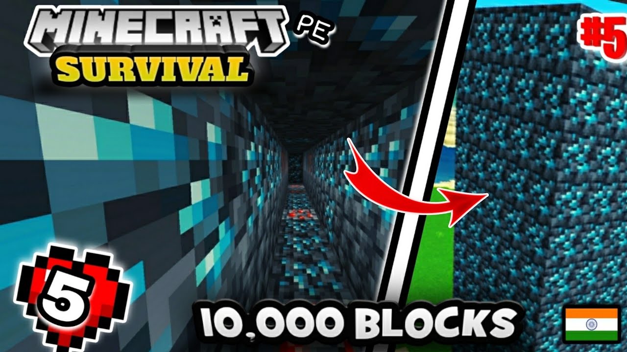 i mined 10000 blocks in minecraft pocket edition (#5) GAMER VISHAL ...