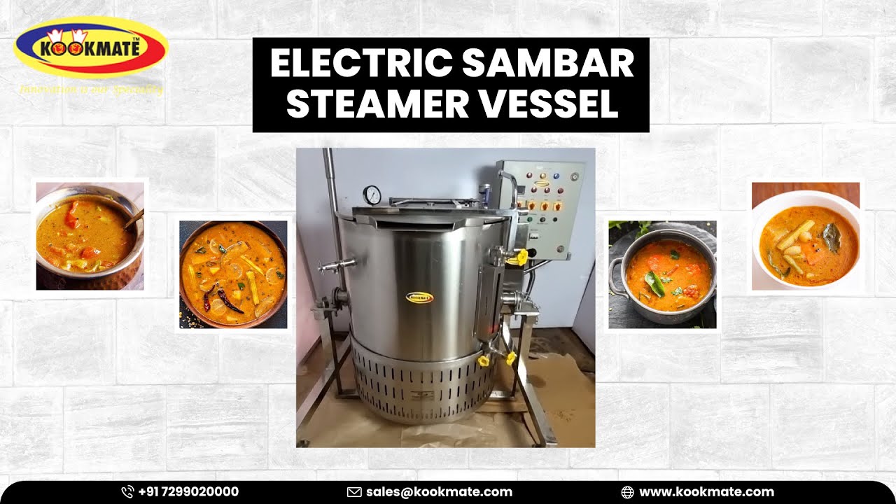 Electric Sambar Steamer Vessel | Commercial Electric Steamer | steam ...