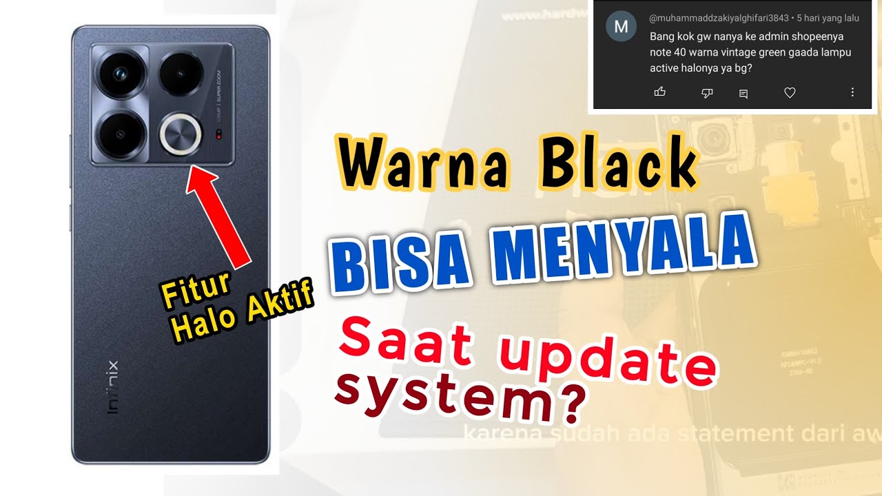 Bahas Fitur Cahaya Halo Aktif Infinix Note 40 Black - YouTube