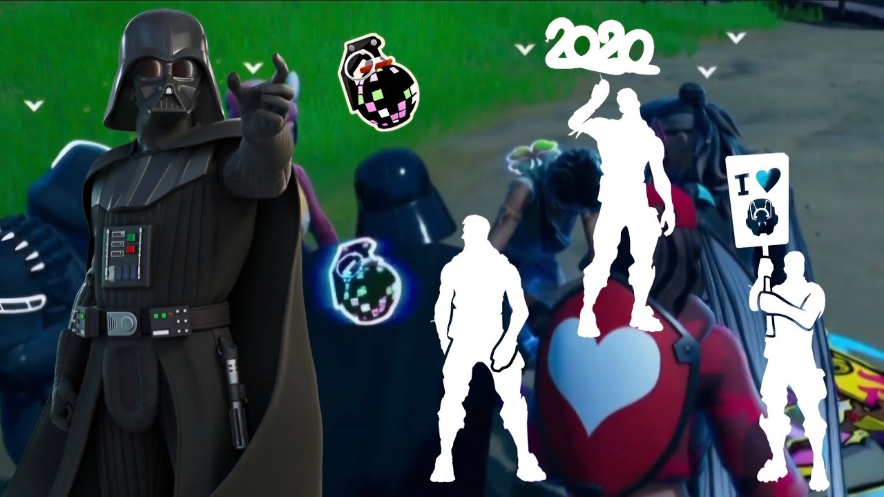 Darth Vader from Star Wars emote battles in Party Royale!!! - YouTube