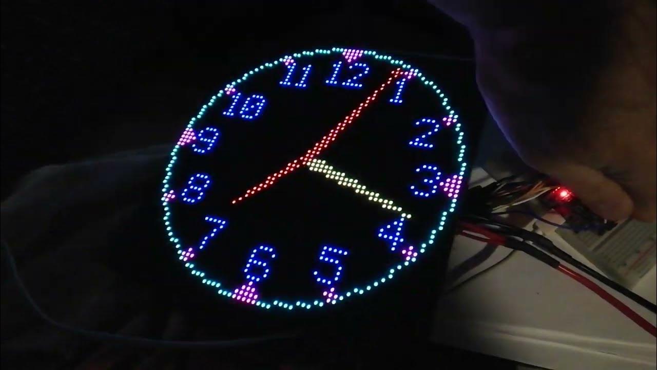 analog NTP clock with ESP32 and P3 64x64 led display (3) - YouTube
