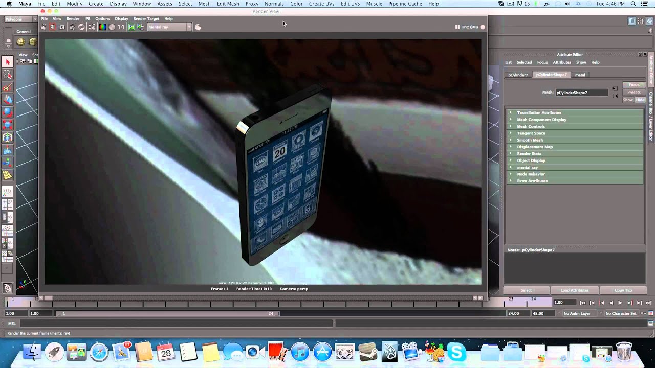 Maya Modeling tutorial- How to model iPhone part 7 - YouTube