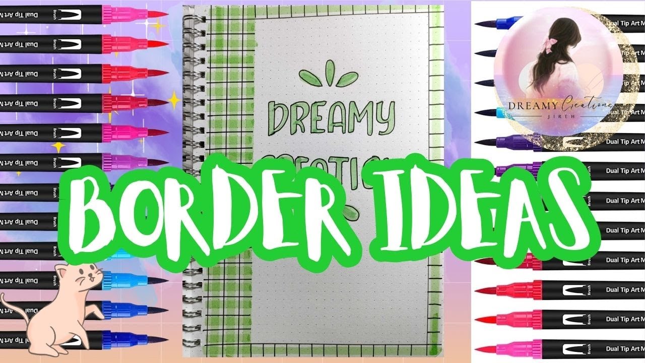 EASY BORDER DESIGN TUTORIAL | TITLE PAGE - YouTube