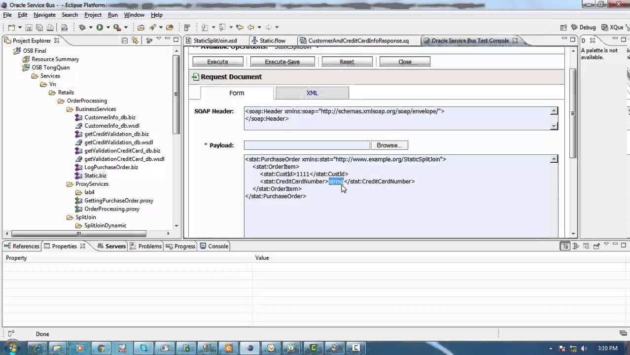Static Split Join In Oracle Service Bus Youtube