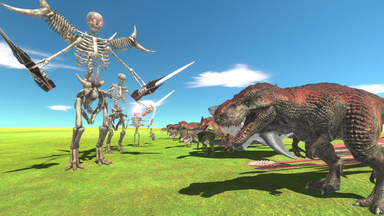 Epic War - Aquatics And Dinosaurs VS Skeleton of Evolution - Animal ...