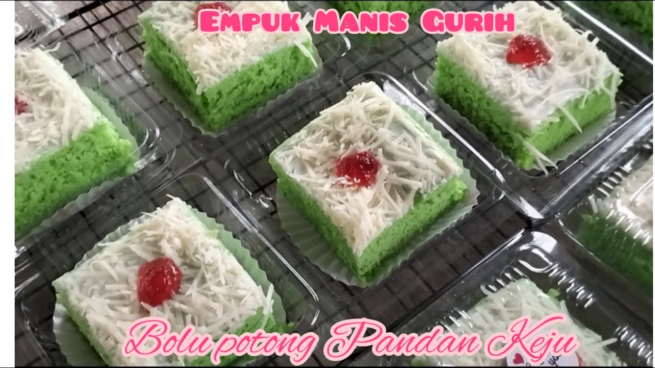 BOLU POTONG PANDAN KEJU!!! IDE JUALA, SNACK BOX, CEMILAN!!! - YouTube
