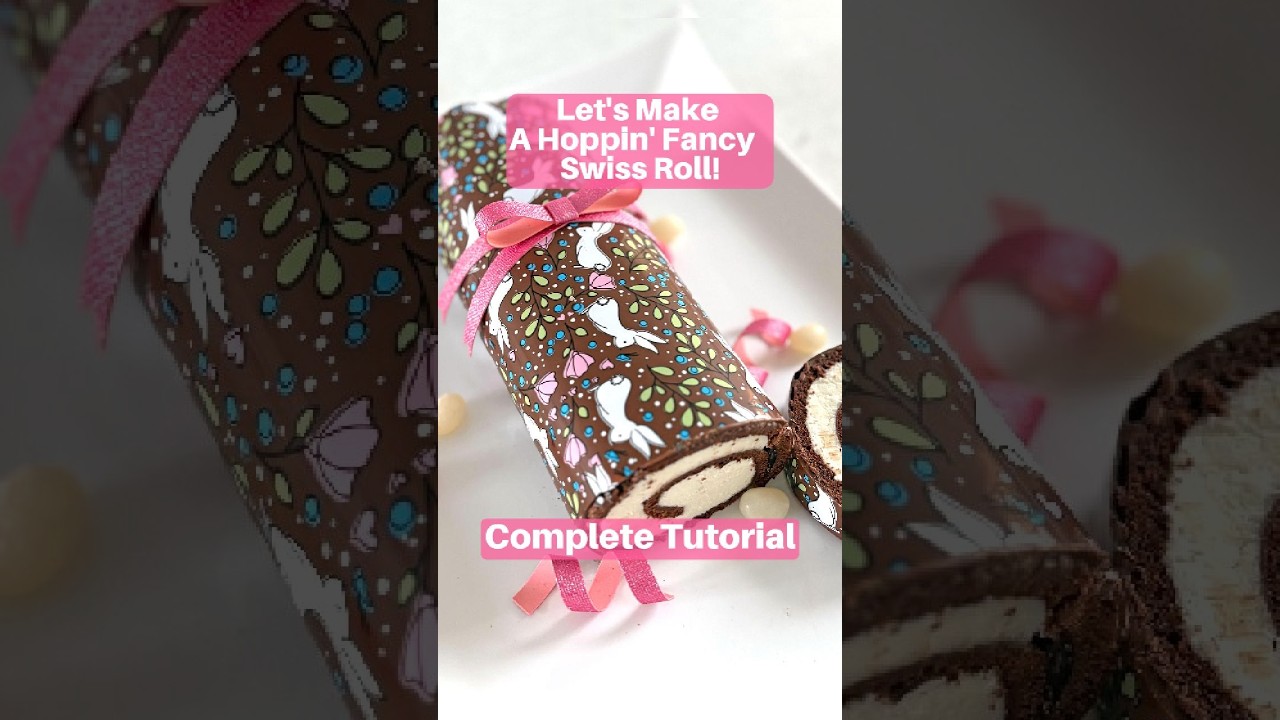 Hoppin' Fancy Easter Swiss Cake Roll! Complete Tutorial - YouTube