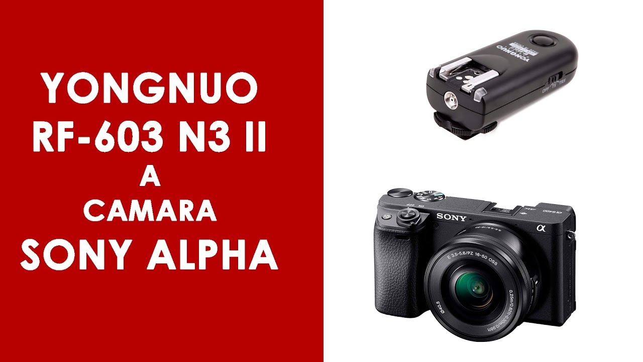 CONECTAR DISPARADOR Yongnuo rf-603 N3 II a camara SONY alpha APSC Y ...