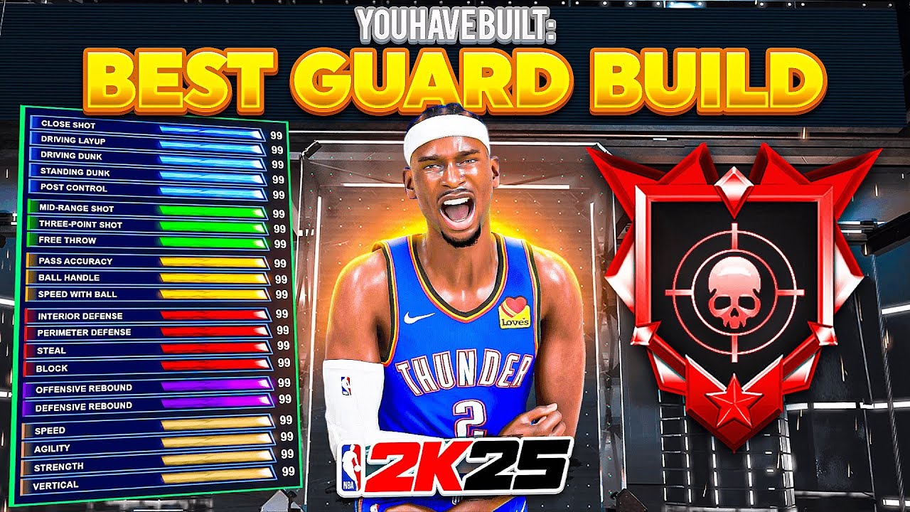 BEST GUARD BUILD in NBA 2K25! Best ALL AROUND Guard Build in NBA 2K25 ...