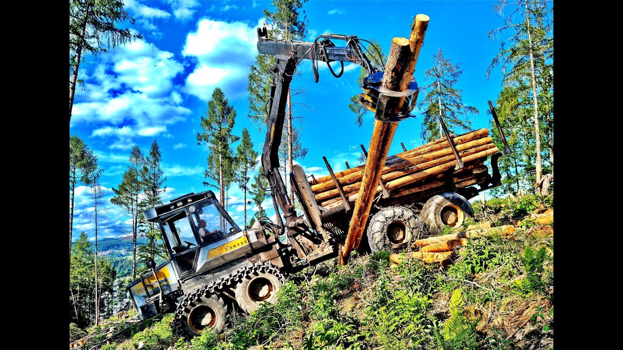 🌲OLD Ponsse Buffalo S16 • Classic Machine • Forwarder in Action ...
