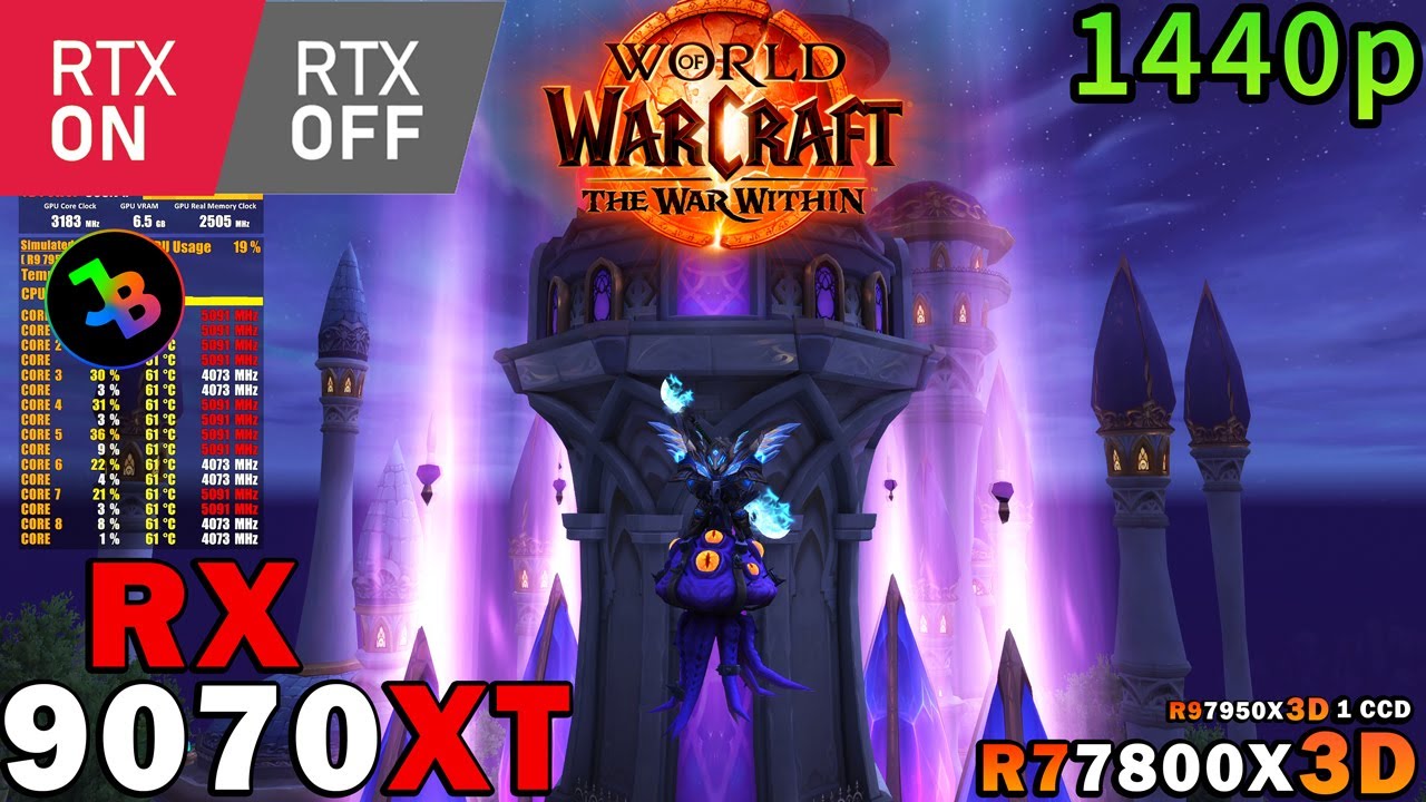 World Of Warcraft The War Within | RX 9070 XT | Sim. R7 7800X3D | Max ...