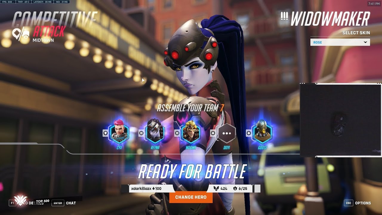 GALE WITH CYX! WIDOWMAKER + SOLDIER 76 GAMEPLAY SEASON 5 TOP 500 - YouTube