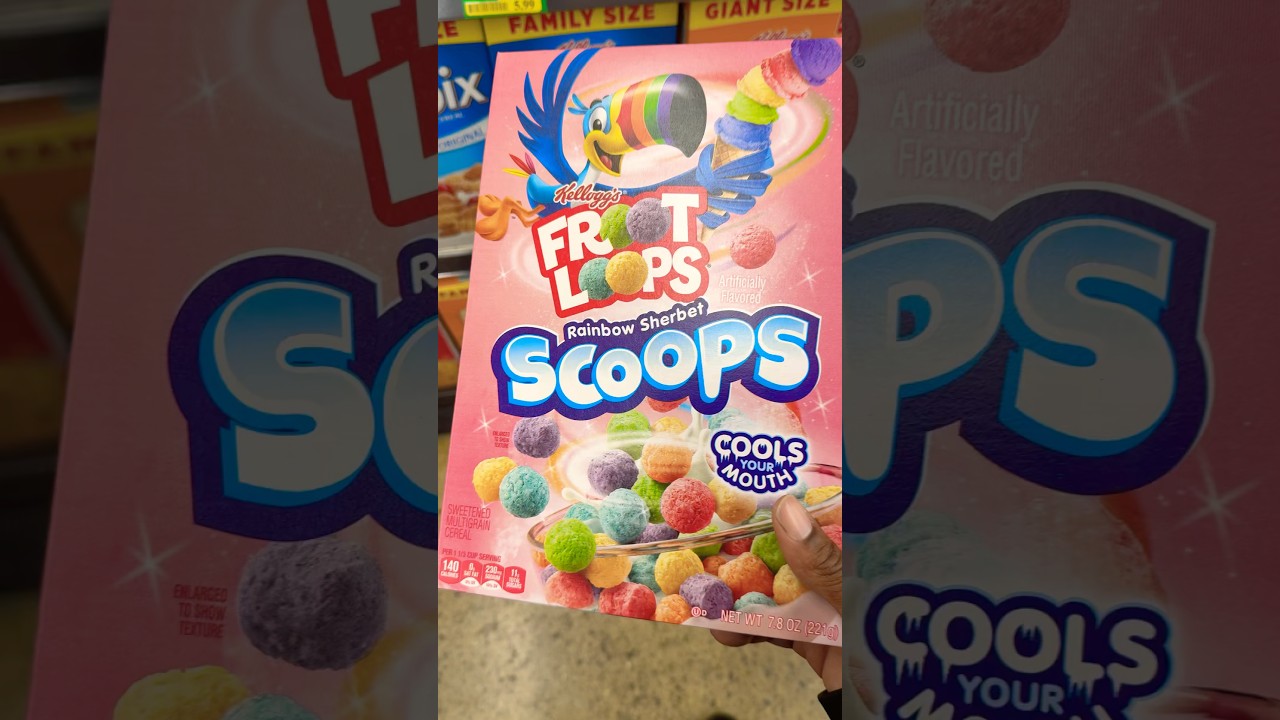 Fruit Loops Scoops Rainbow Sherbet Are They Good #fruitloops #cereal # ...
