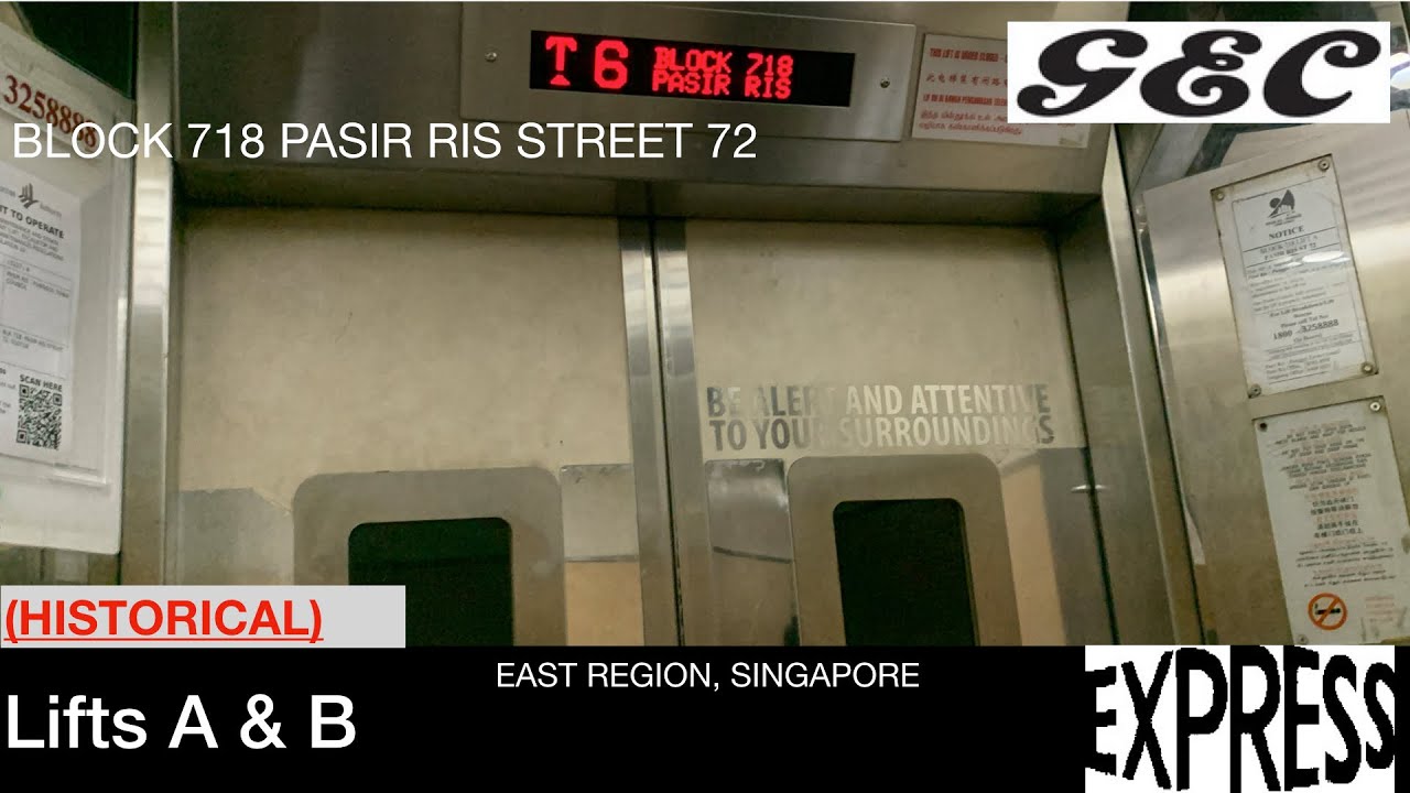(HISTORICAL) HDB Block 718 Pasir Ris || GEC Express Lift - YouTube