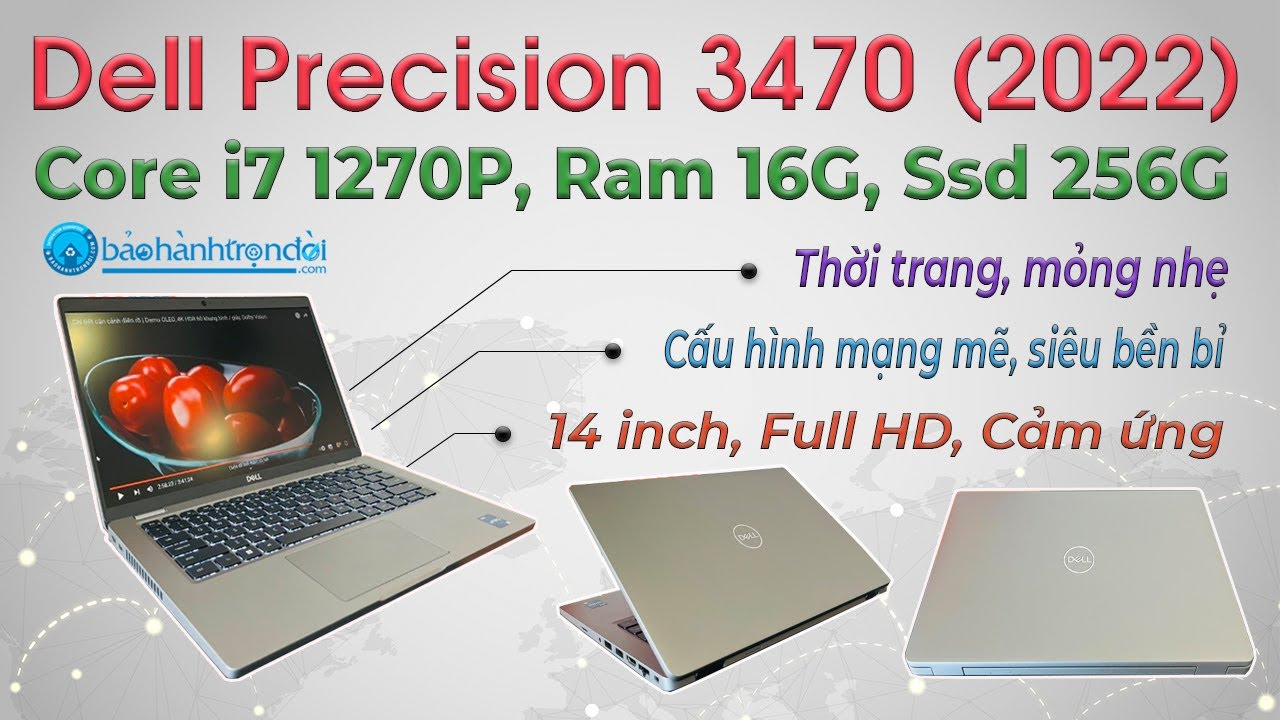 Dell Precision 3470 (Core i7 1270P) - Máy trạm đồ hoạ mạnh mẽ, thiết kế ...