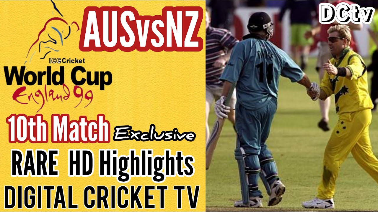 AUSTRALIA vs NEW ZEALAND / 10th Match / Cricket World Cup 1999 / Rare ...