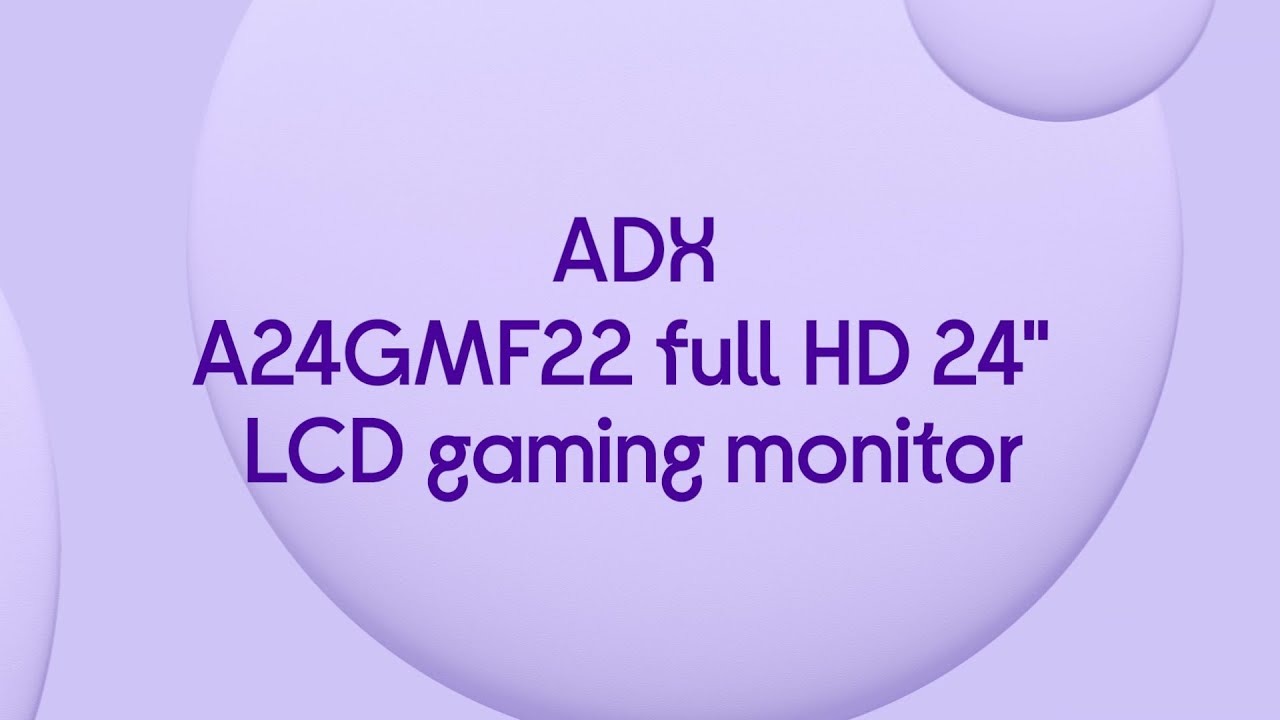ADX A24GMF22 Full HD 24" LCD Gaming Monitor - Black - Quick Look - YouTube