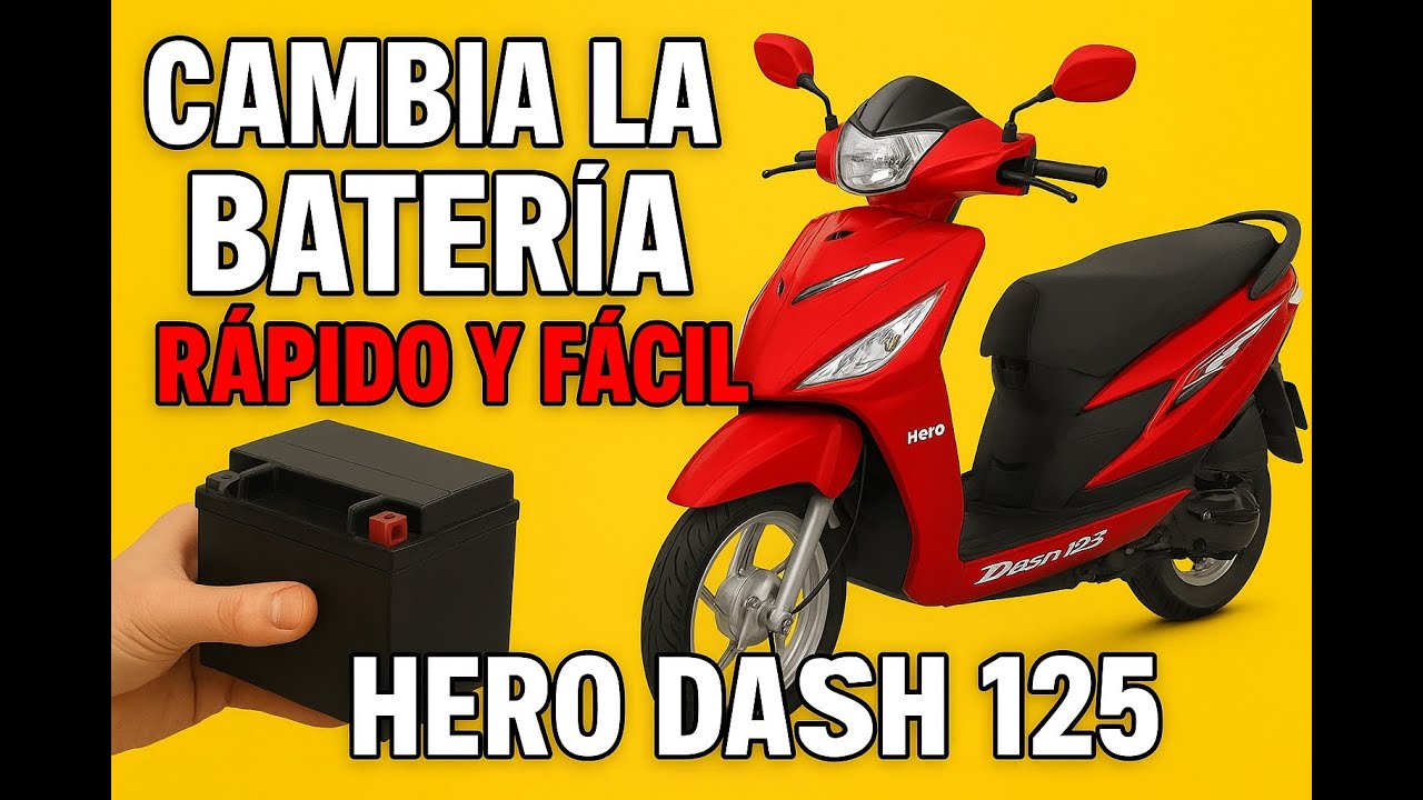 Como cambiar la bateria de la Hero Dash 125 // Como abrir el frente de ...