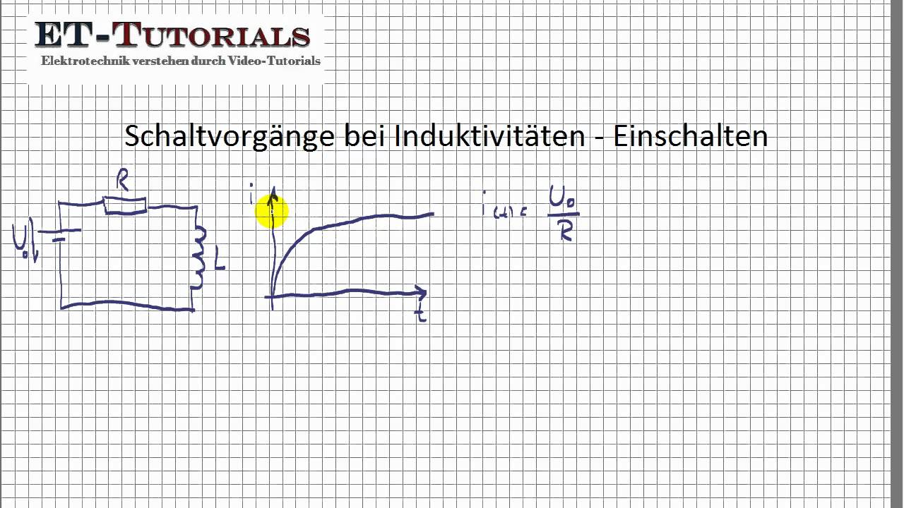 Schaltvorgänge bei Induktivitäten - Einschalten - YouTube