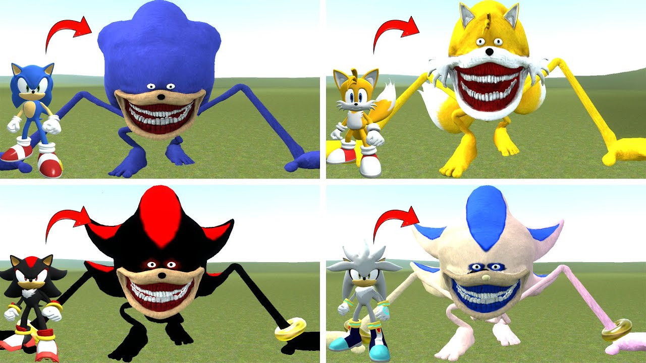 THE EVOLUTION OF THE SHIN SONIC MONSTERS AND THEIR WAR in Garry's Mod ...