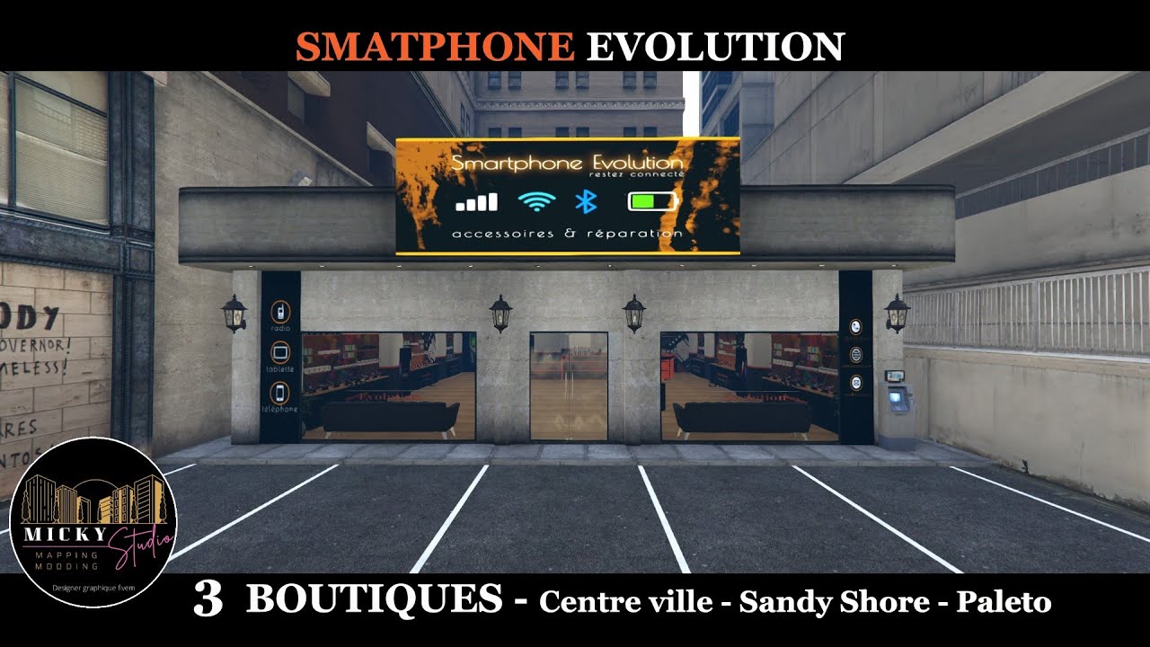 [FIVEM MLO] Smartphone Evolution [Mapping gta5] - Boutique de téléphone - YouTube