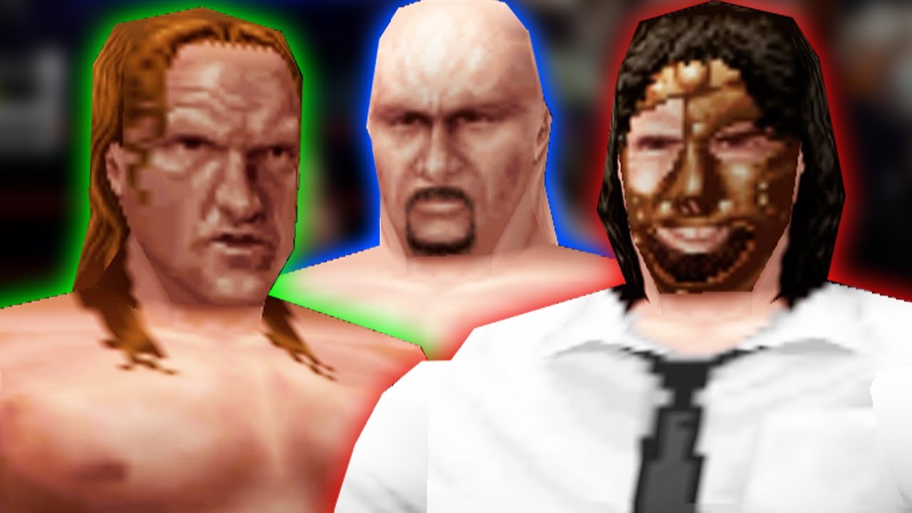 'Stone Cold' Steve Austin vs. HHH vs. Mankind | WWF No Mercy N64 ...
