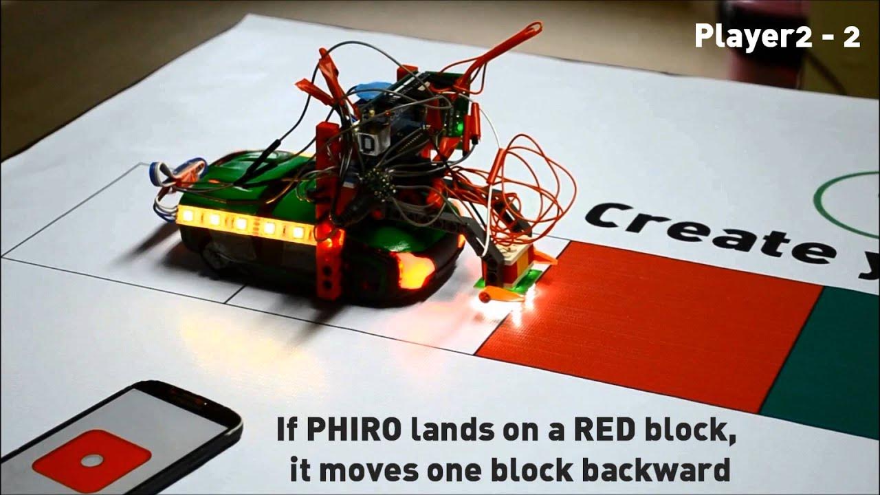 Program & Control an arduino board + Phiro robot simultaneously with smart phone pocket code ...