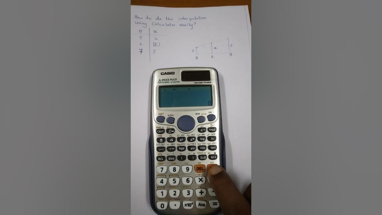Interpolation using Calculator - YouTube
