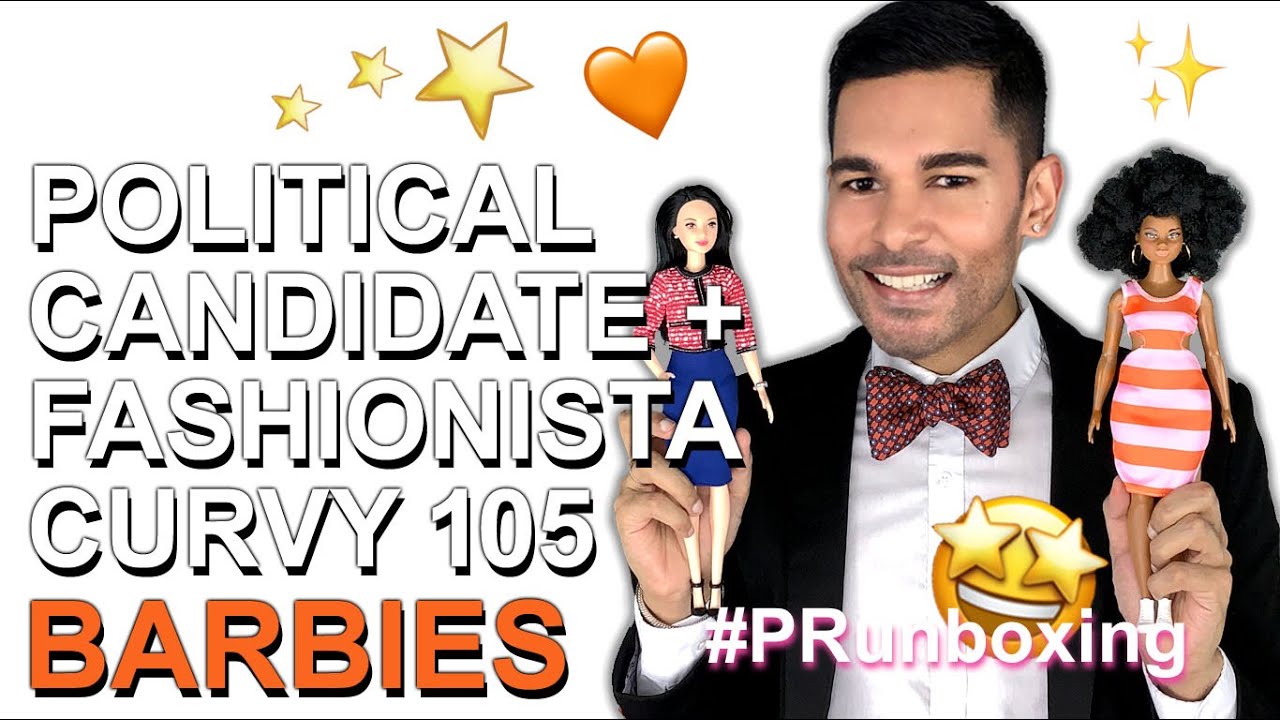 POLITICAL CANDIDATE + FASHIONISTA CURVY 105 Barbie Dolls - Mattel PR ...