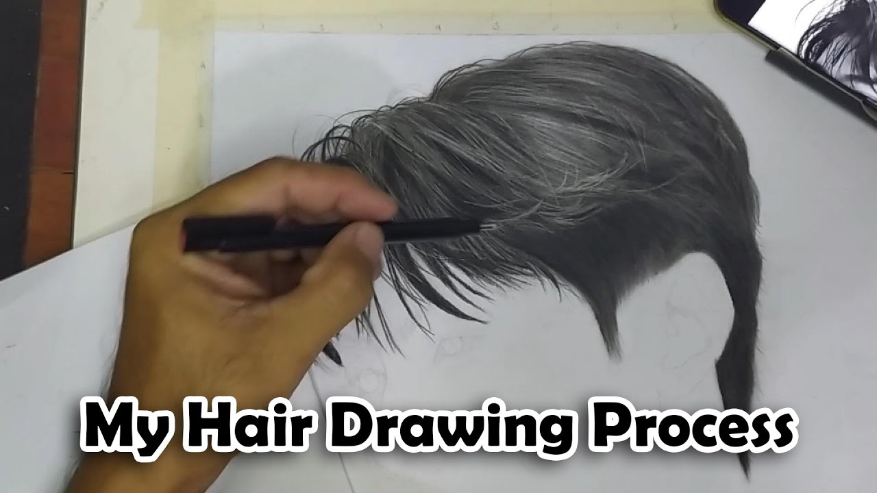 My Hair Drawing Process - YouTube