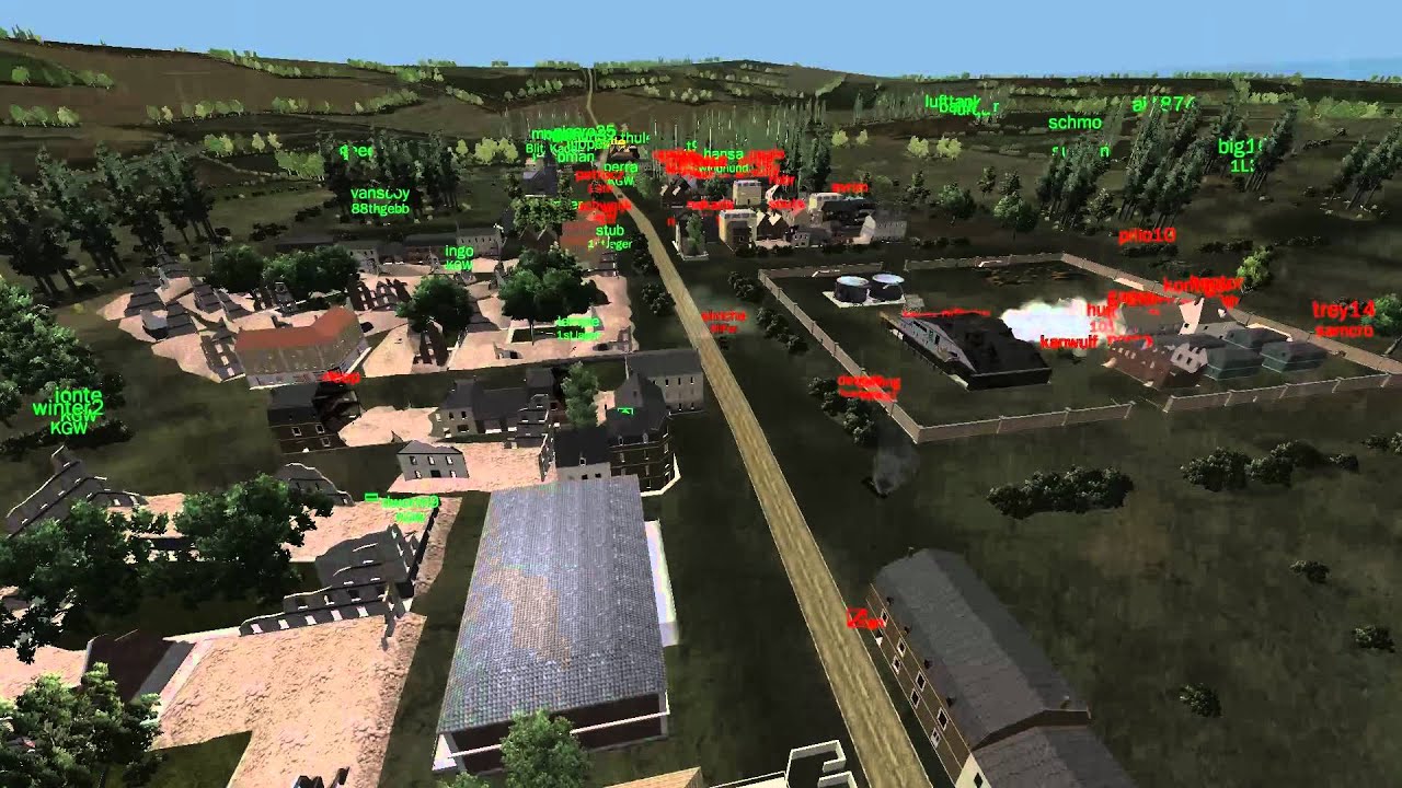 WWII Online Battleground Europe: Battlecam Mouzon - YouTube