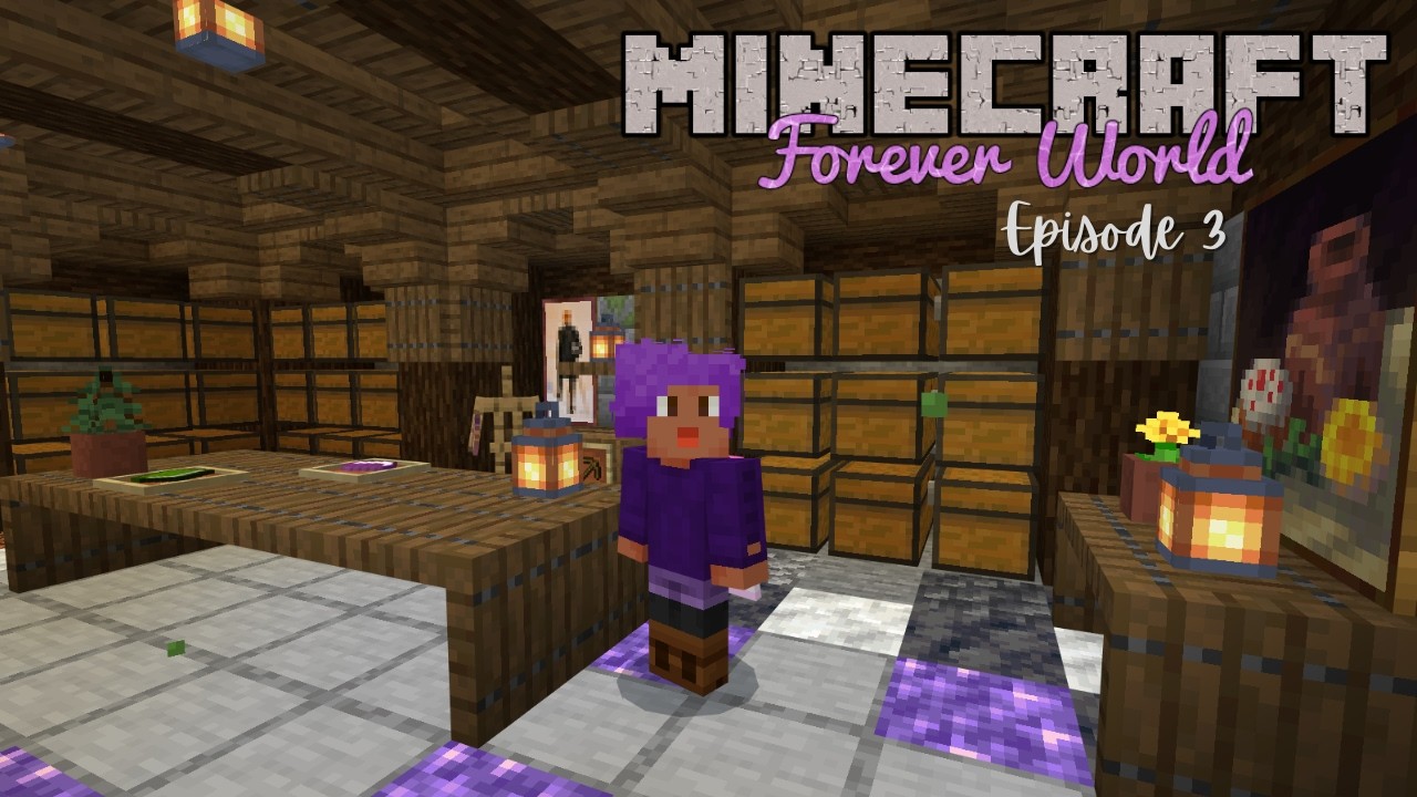 Crafting my Minecraft Starter Storage Room without a Plan (E3 No ...