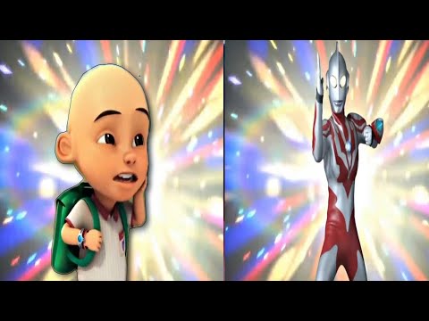 Ultraman ribut melawan raksasa naga _ Tiru aksi Upin Ipin - YouTube