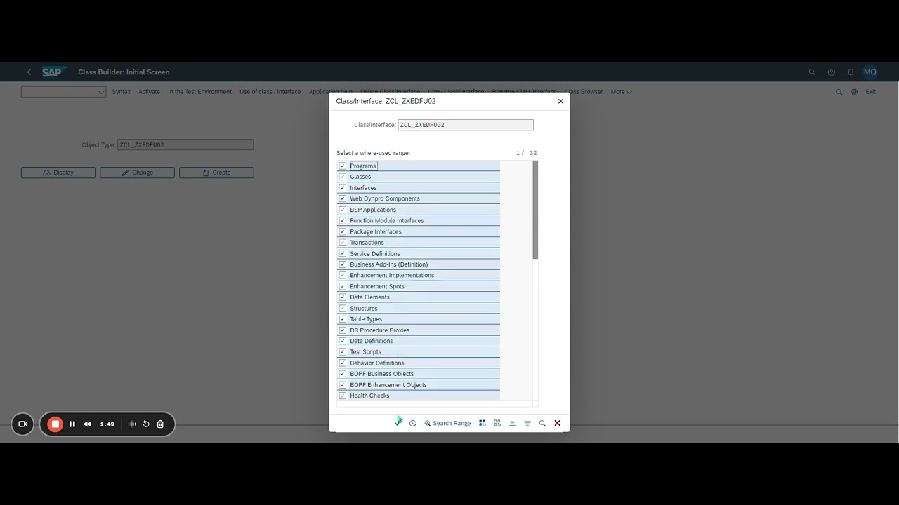SAP SE24 Renaming a Class - YouTube