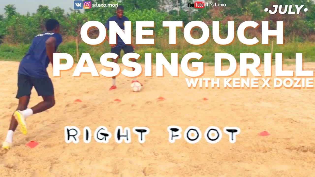 FOOTBALL ONE TOUCH PASSING DRILL #Passingdrill - YouTube