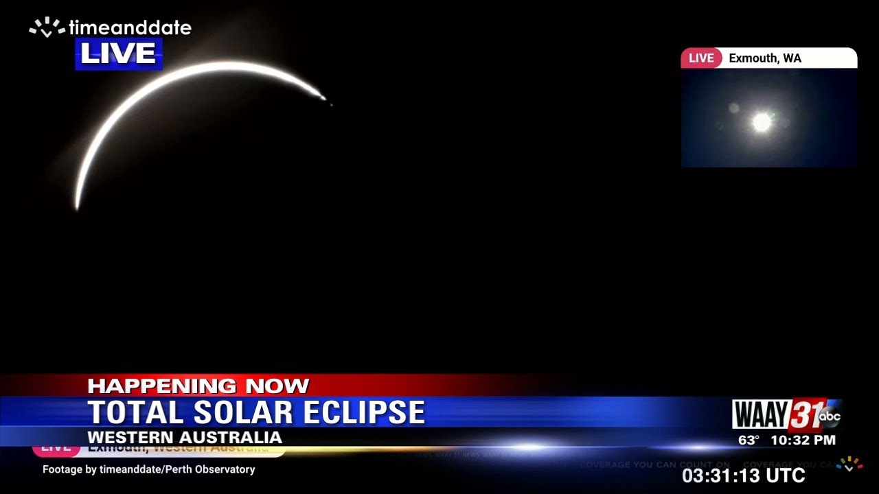 Eclipse in Western Australia - YouTube