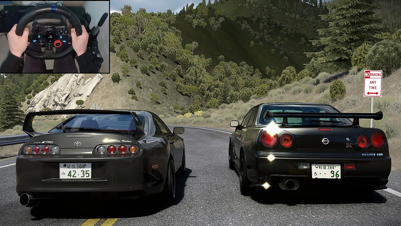 1300HP Toyota Supra MK4 & 973HP Nissan Skyline GTR R34 Convoy -Assetto ...