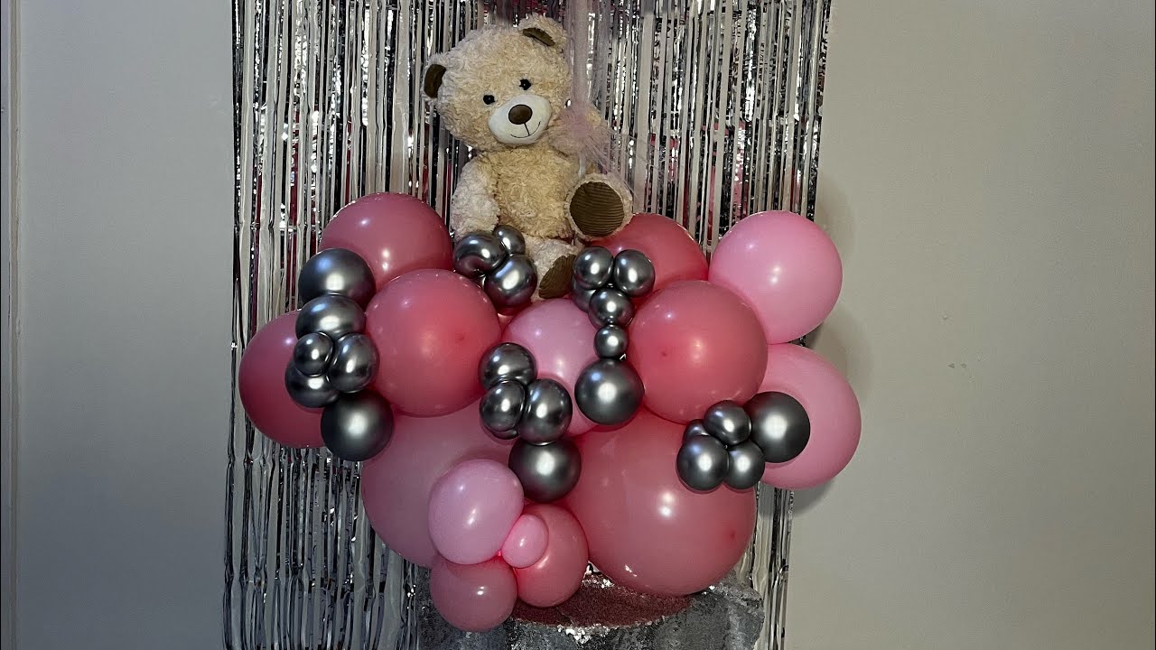 Floating Teddy Bear Centerpiece/Topiary - YouTube