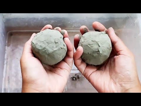 20 Grey Gym Chalk Balls Crushing into water and paste play, Gym Chalk ...