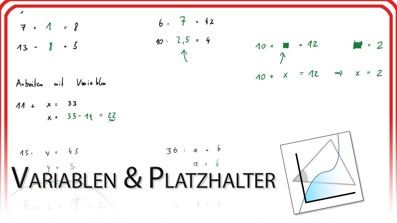 Variablen/Platzhalter - Mathematik 5. Schulstufe | Mathe EasyGoing ...