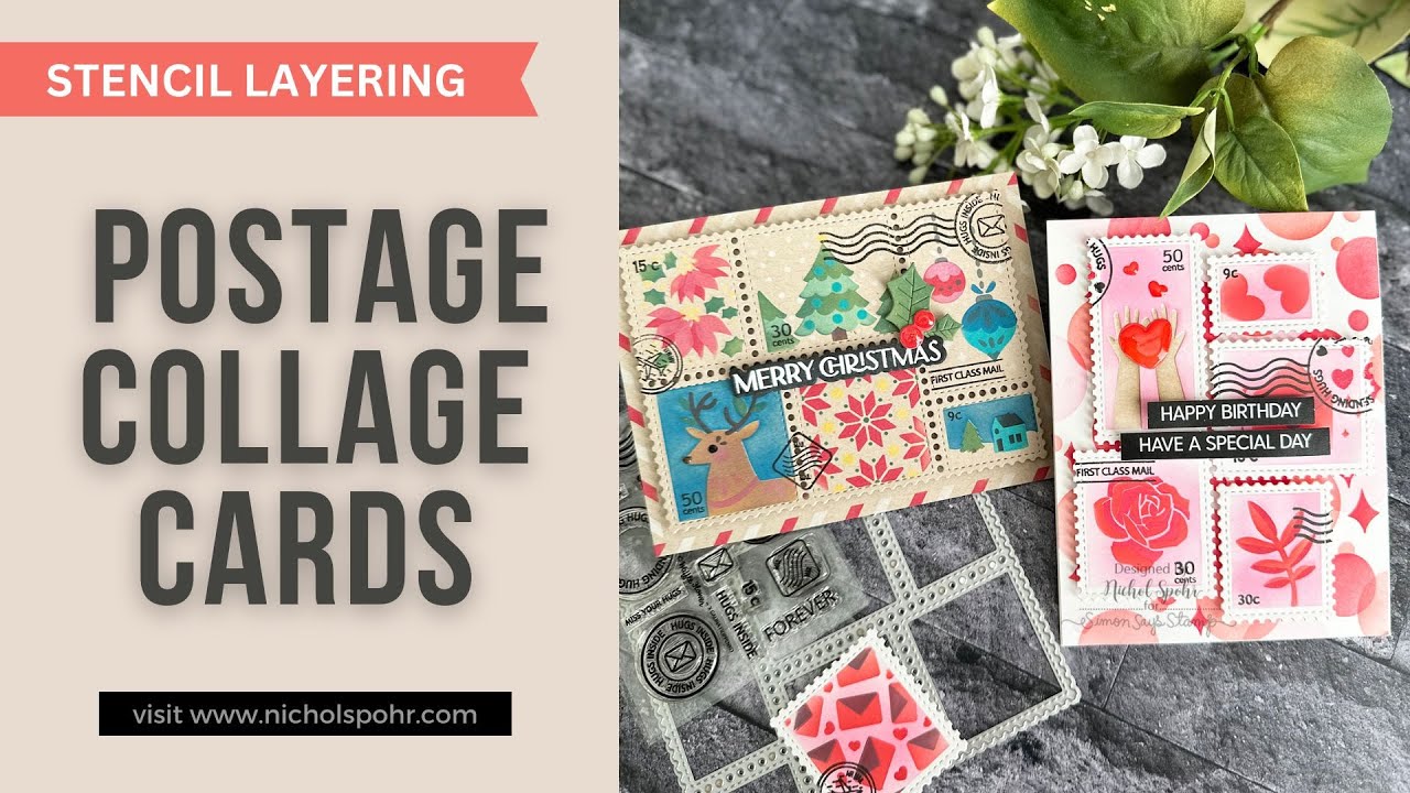 POSTAGE COLLAGE (Waffle Flower Crafts July 2023 Release) - YouTube