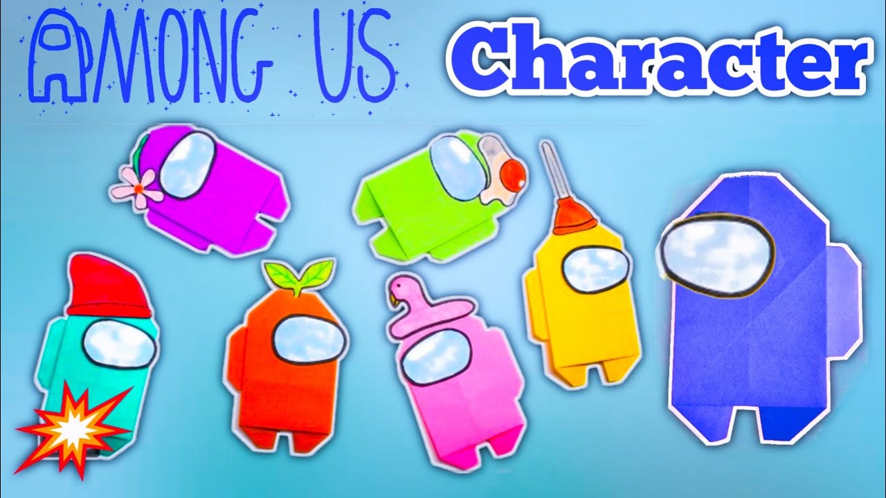 Among Us Origami | how to make among us character with paper | Hadi ...