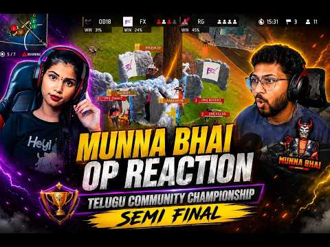 Munna Bhai Op Reaction 😘 On My Team 🔥#freefiremax #freefire #renugaming #munnabhaigaming