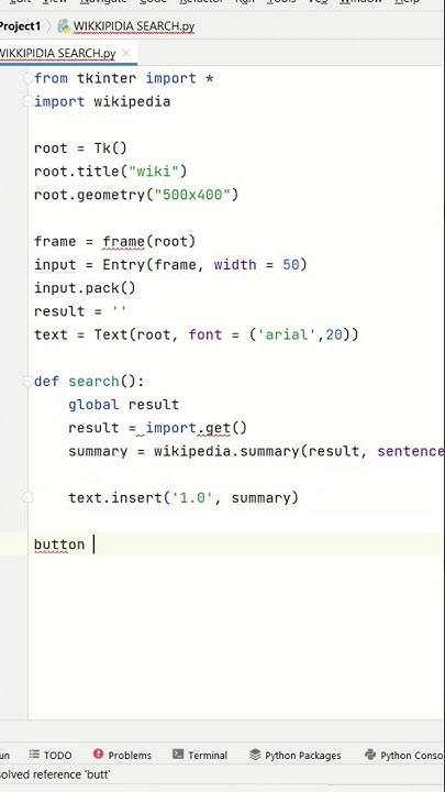How to make simple Wikipedia search app with tkinter in python 😃 ...