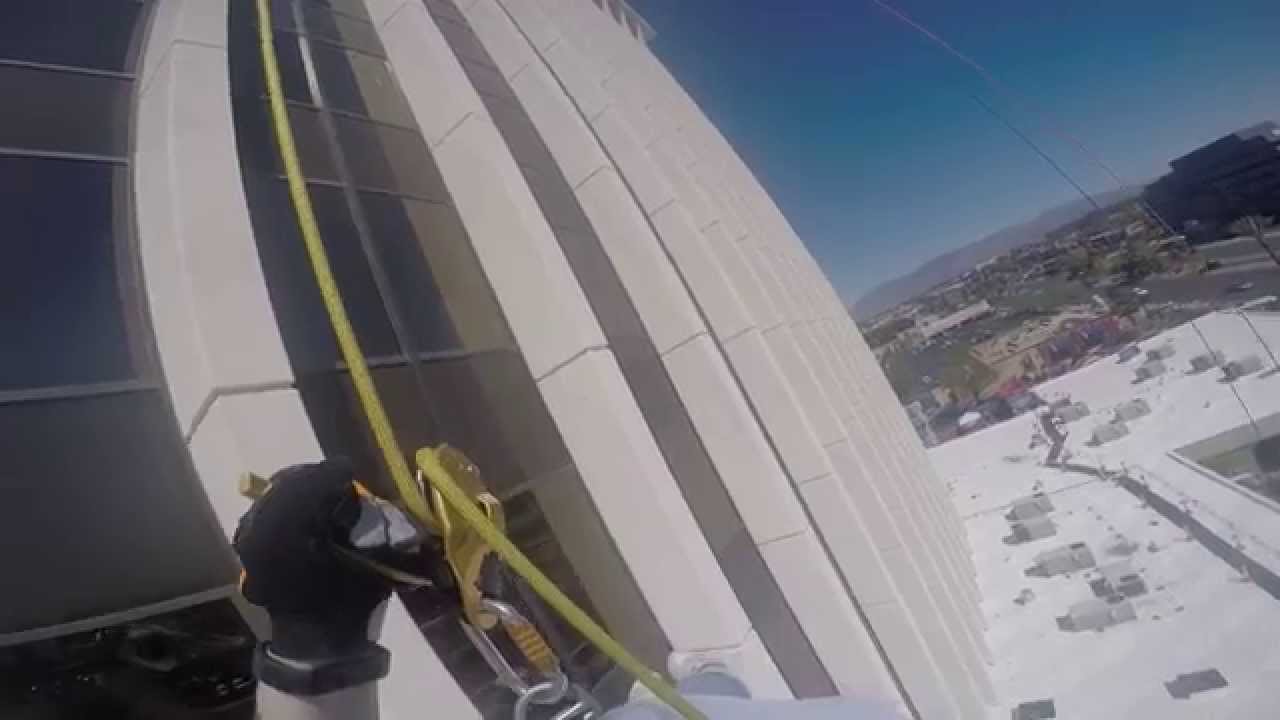 Caryn Isabelle over the edge at 5151 E. Broadway building - YouTube