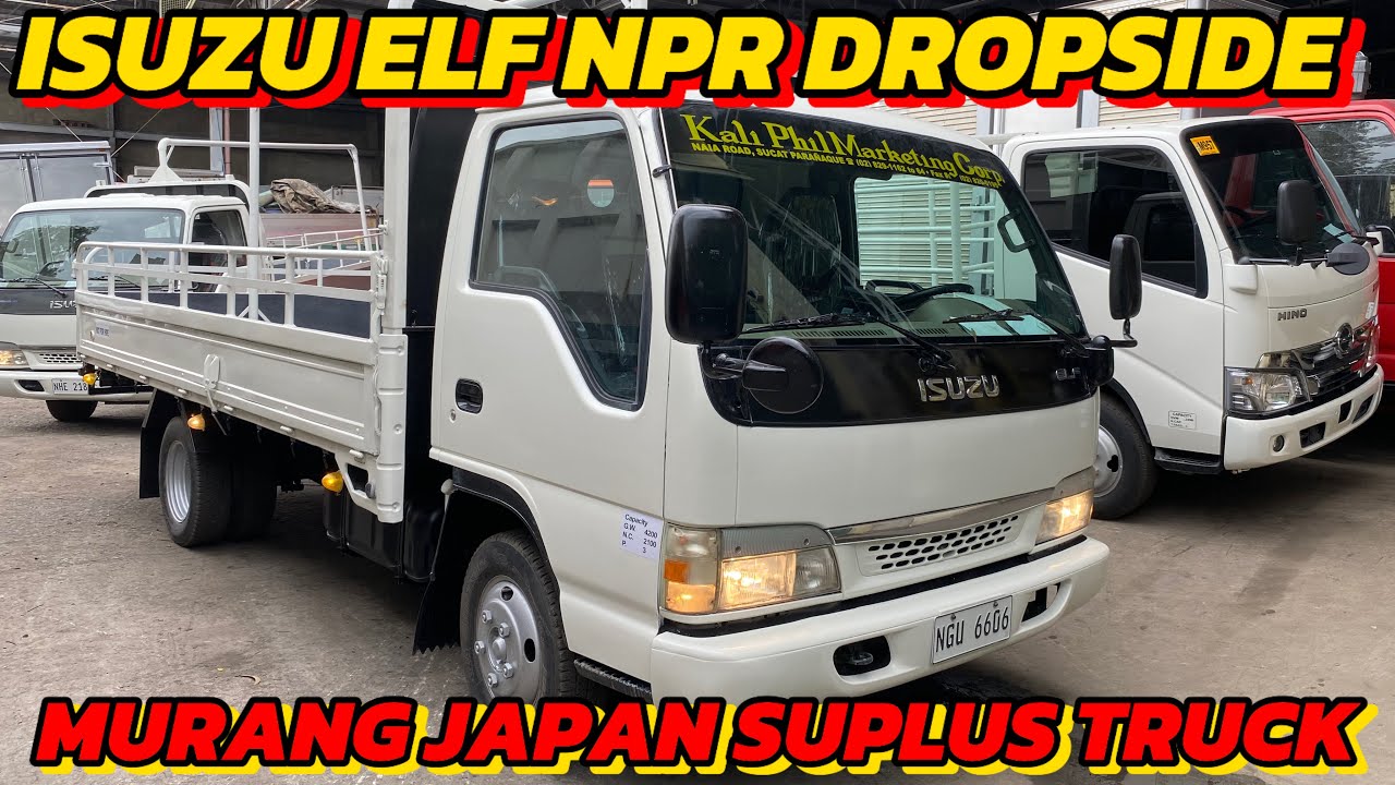 MURANG JAPAN SURPLUS TRUCK ISUZU ELF NPR DROPSIDE BODY 14ft. 4HL1 - YouTube